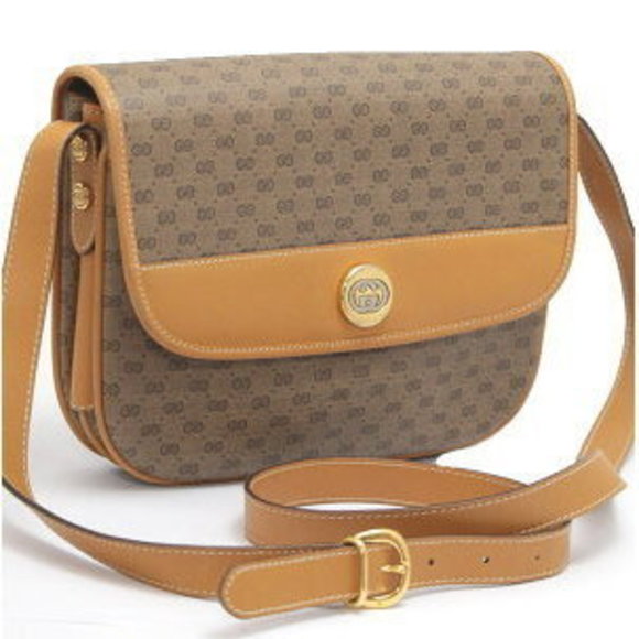 Gucci | Bags | Gucci Micro Gg Shoulder Bag Beige X Leather | Poshmark